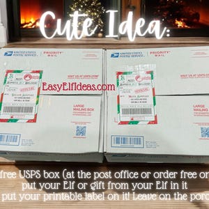 EDITABLE Custom Elf Shipping Postage Label Template | Printable ...