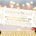 EDITABLE Elegant GOLDEN TICKET Template | Personalized Gift Certificate ...