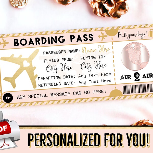 Flight Voucher - Etsy