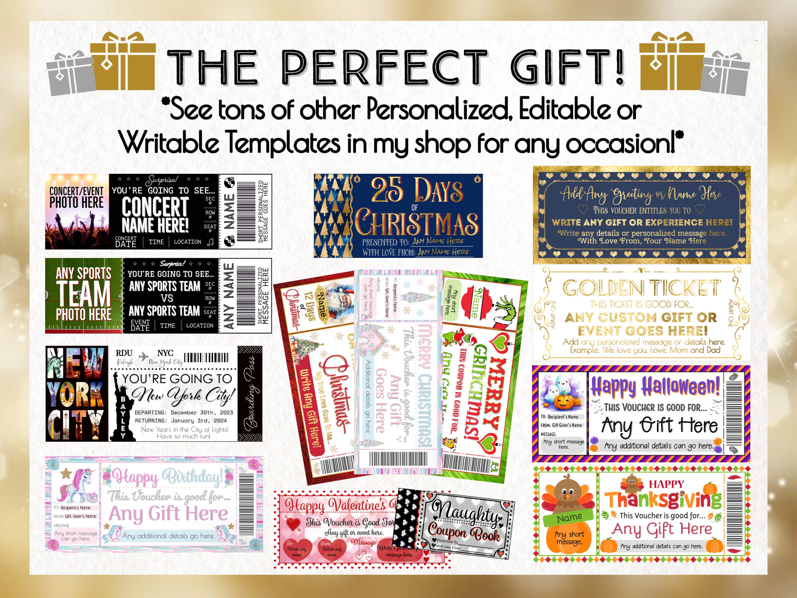 INSTANTLY EDIT Pink Watercolor Gingerbread House Christmas Voucher ...