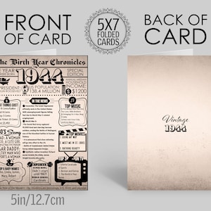 1944 PRINTABLE Vintage Newspaper Year You Were Born Birthday Bundle ...