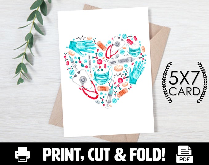 Nurses Week Printable Gift Tags, Nurses Week Funny Medical Cards, Nurse ...