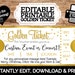 INSTANT EDITABLE Personalized Golden Ticket Concert or Sporting Event ...