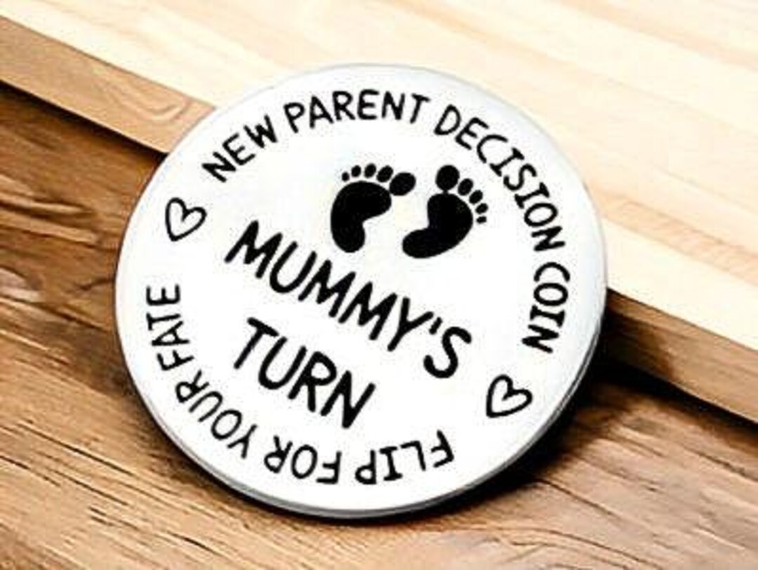 New Parent Decision Coin | Parents Flip Decision Metal Token | Dad's ...