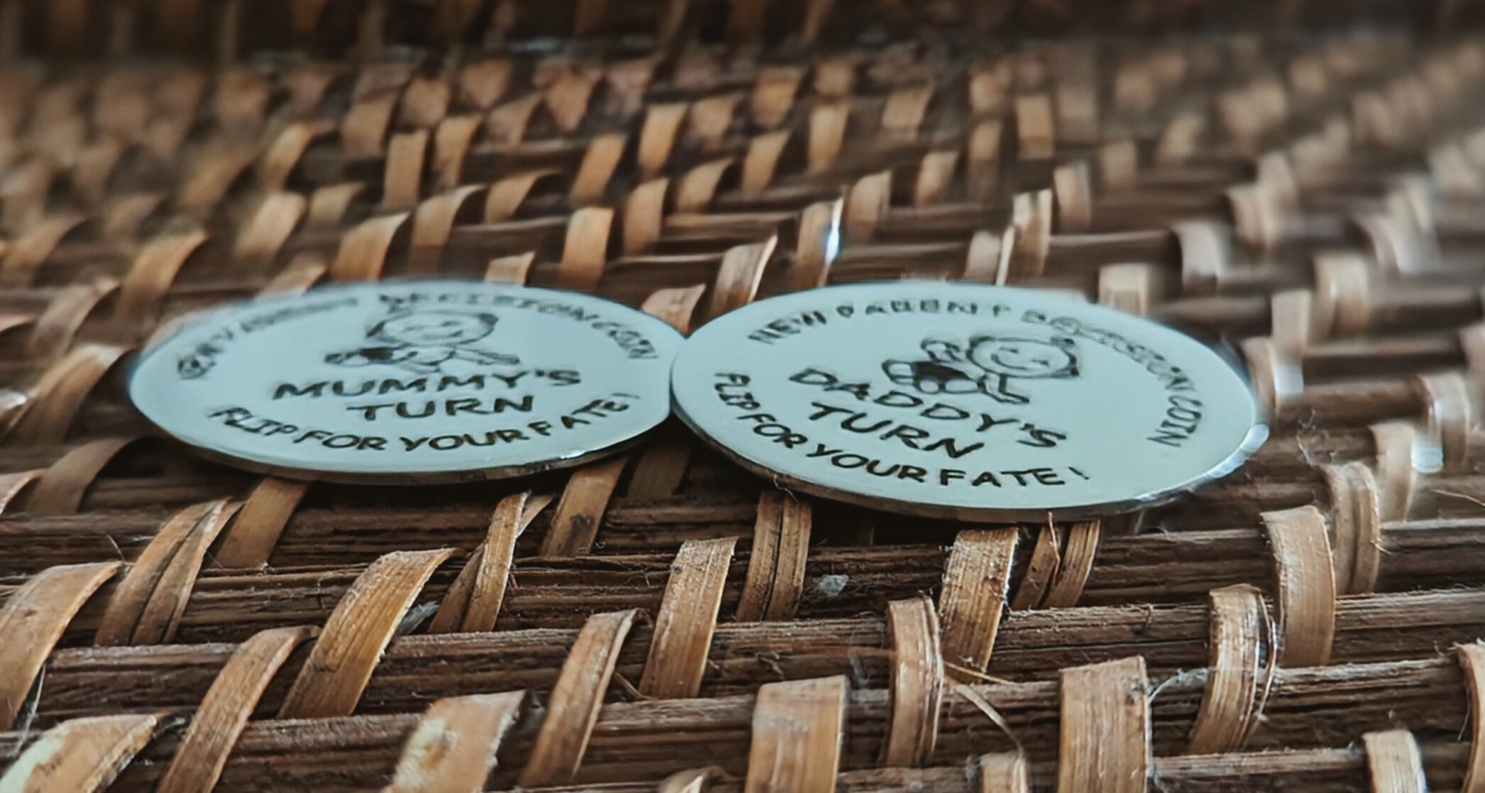 New Parent Decision Coin Parents Flip Decision Metal Token Dad's Turn ...