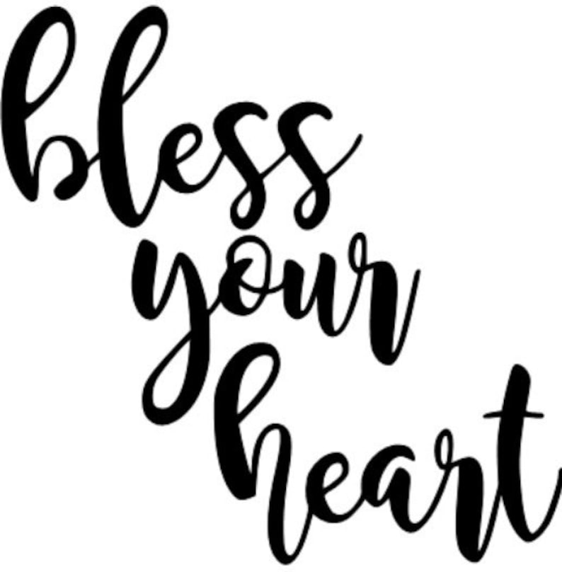 Bless Your Heart Vinyl Decal - Etsy