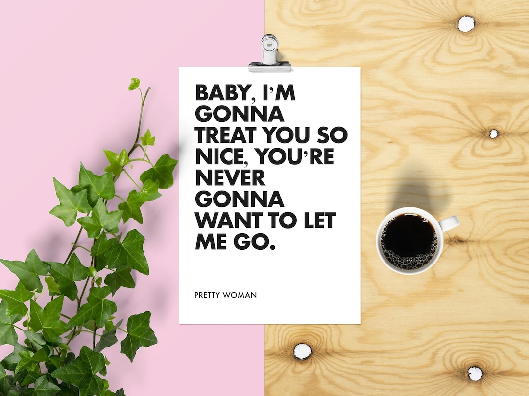 Pretty Woman Print A4 // Minimal Movie Quote Poster - Etsy