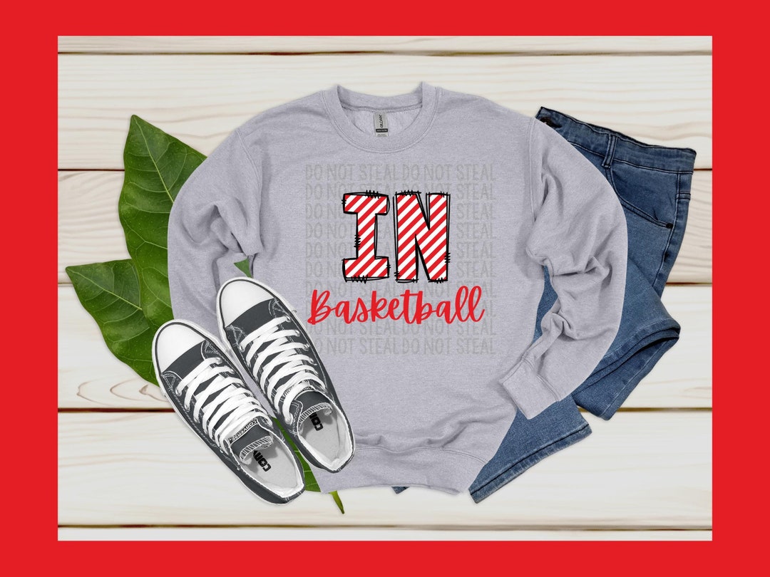 IU Basketball Sweatshirt Candy Stripe, Indiana Basketball T-shirt, IU T ...