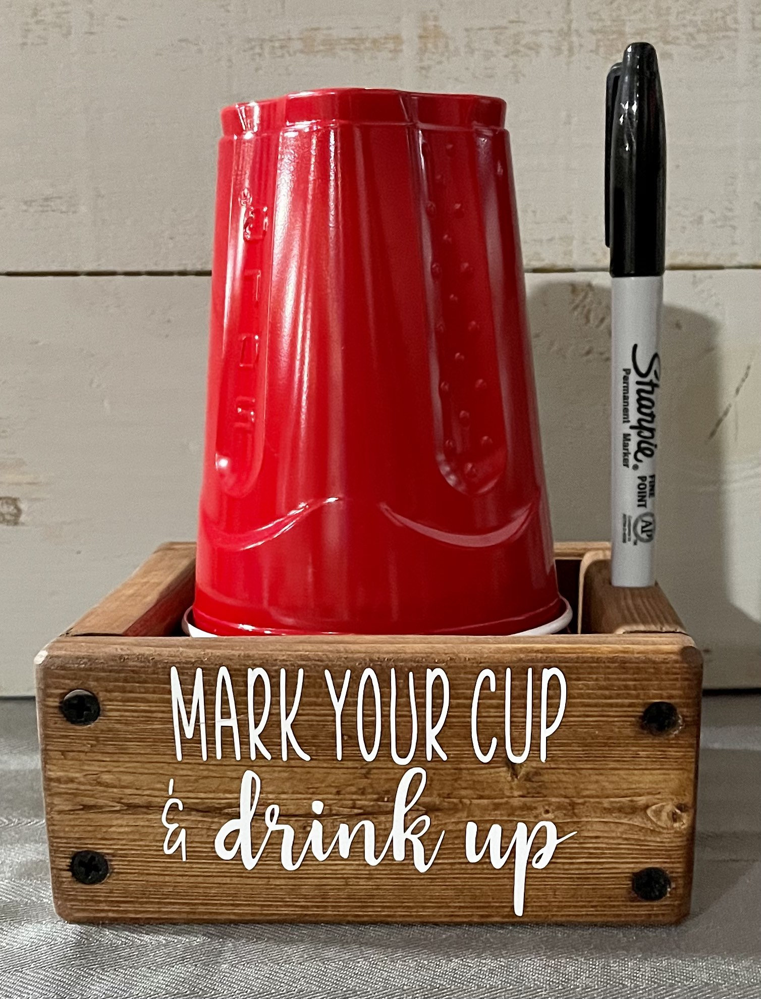 DOUBLE STACK/SHOT Mark Your Cup/party Cup Holder/red Solo Cup - Etsy