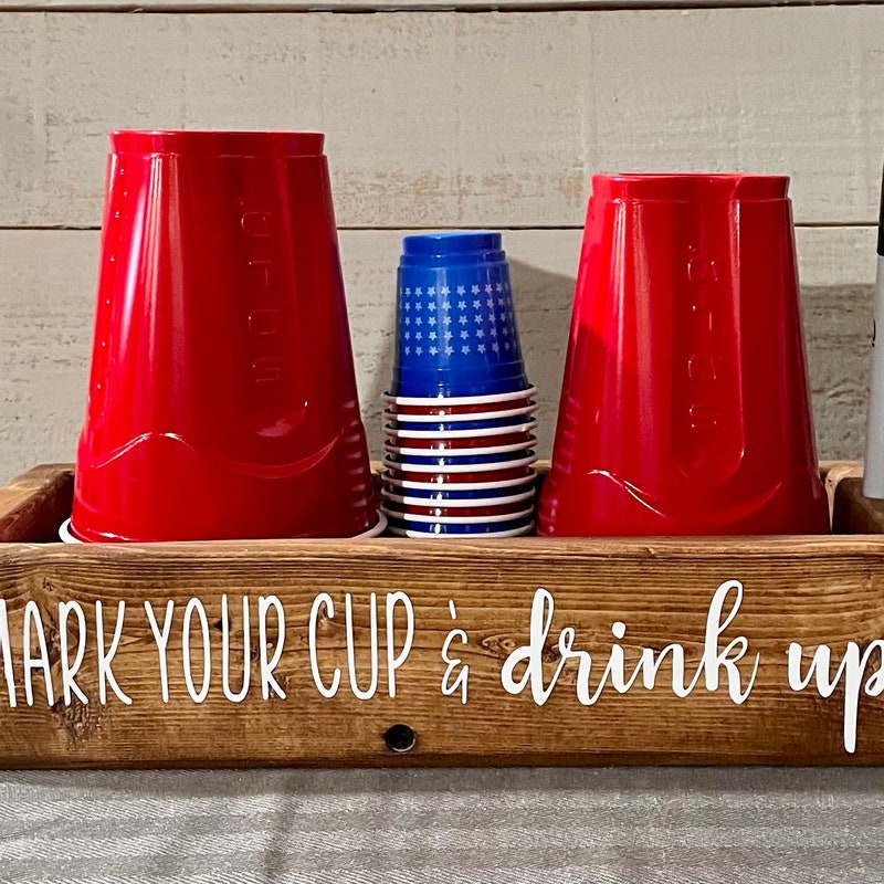 Wood Solo Cup Holder - Etsy