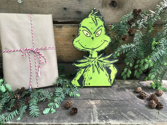 The grinch wall hanging or standing decoration | Etsy