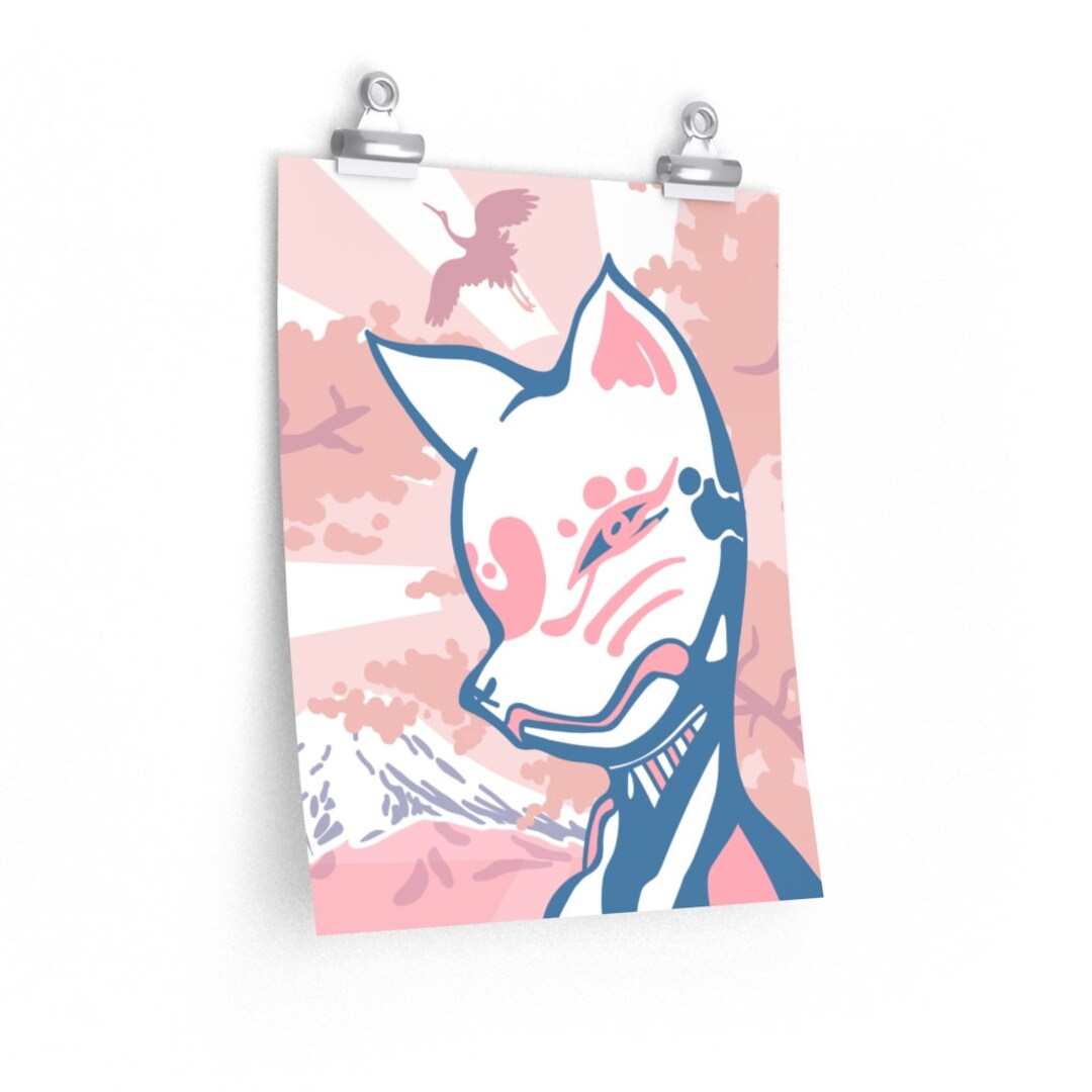 Kitsunebloom Print Softcore Aesthetic Kawaii Style Japanese Animecore ...