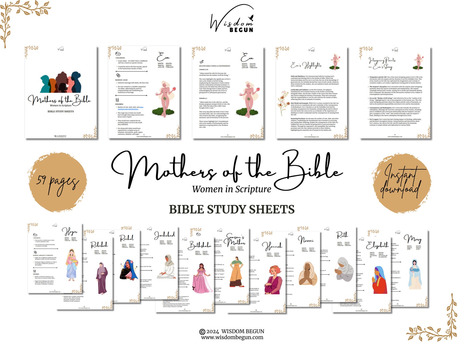 Mothers of the Bible Ebook | Christian Mother’s Day Gift | Printable ...