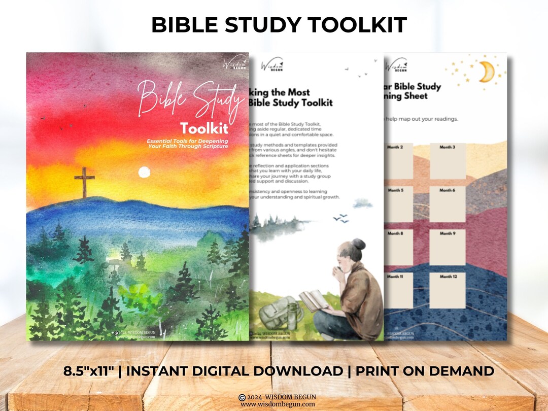 Bible Study Toolkit - Printable Bible Study Guide and Template - Bible ...