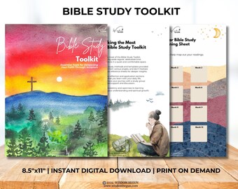 Printable Bible Study Planner Bible Study Guide and Template Beginner ...