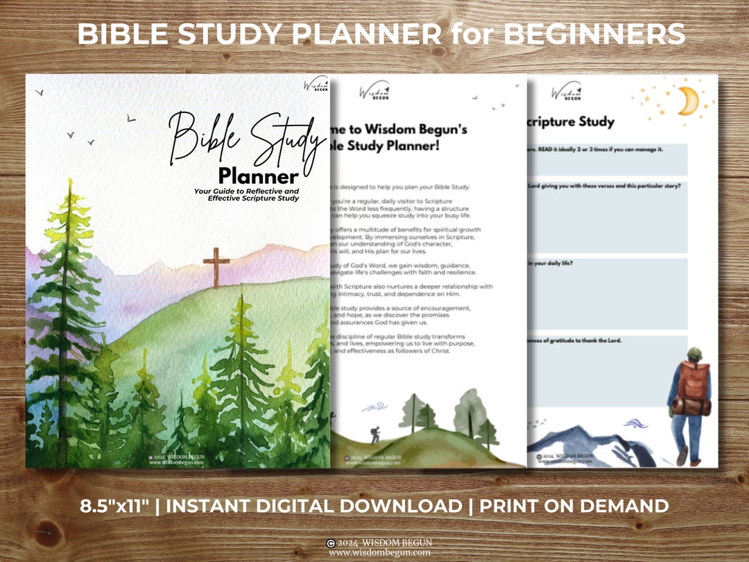 Printable Bible Study Planner - Bible Study Guide and Template ...