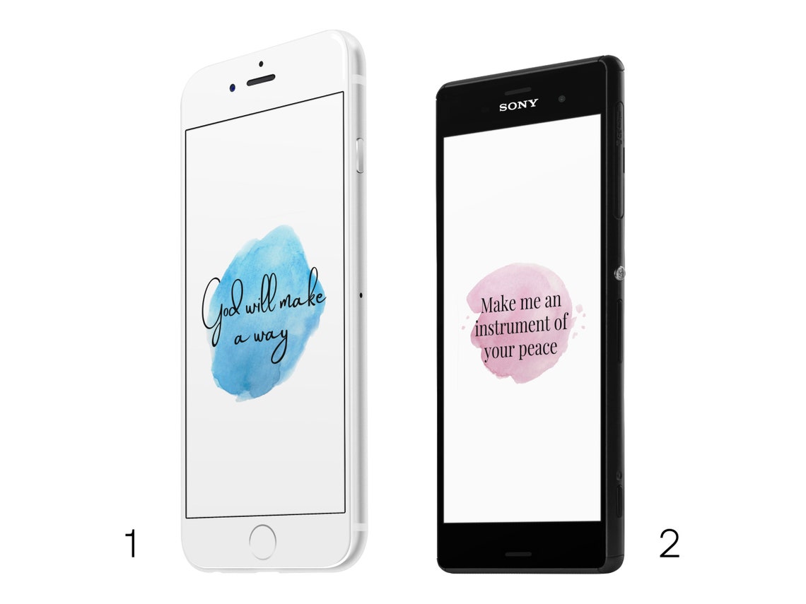 Christian Phone Screen Wallpapers Gentle Reminders of Gods - Etsy