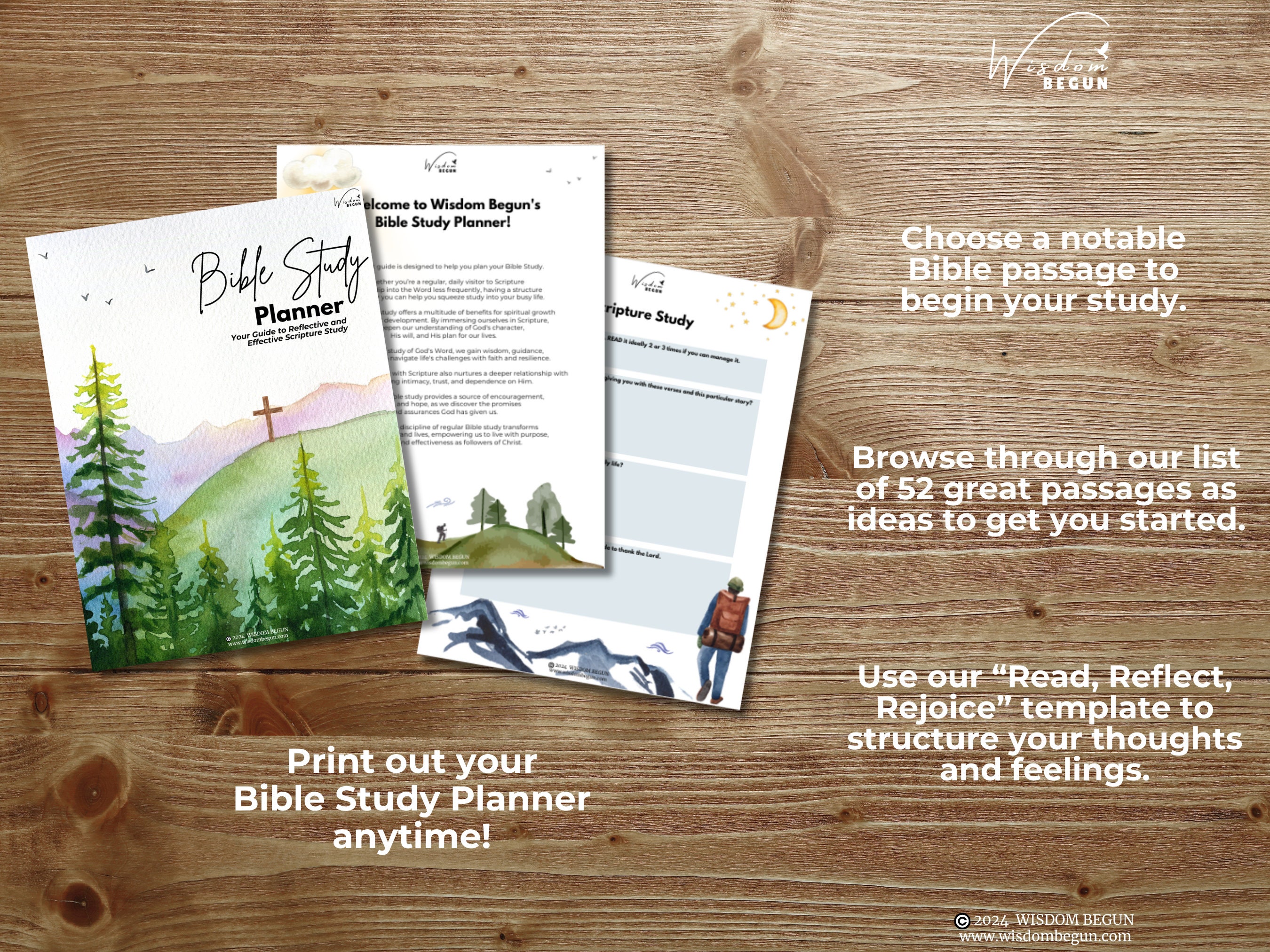 Printable Bible Study Planner - Bible Study Guide and Template ...