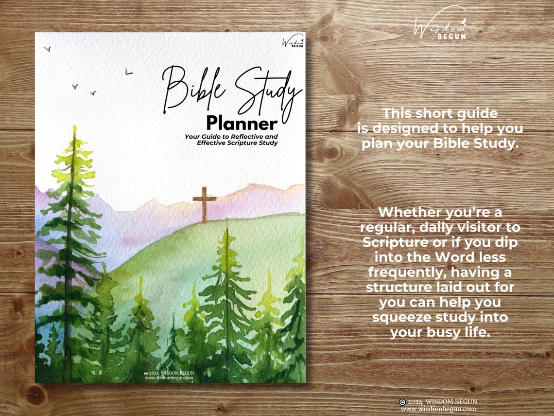 Printable Bible Study Planner - Bible Study Guide and Template ...