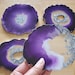 Purple Resin Coasters | Set of 4 Geode Resin Coasters | Resin Agate ...