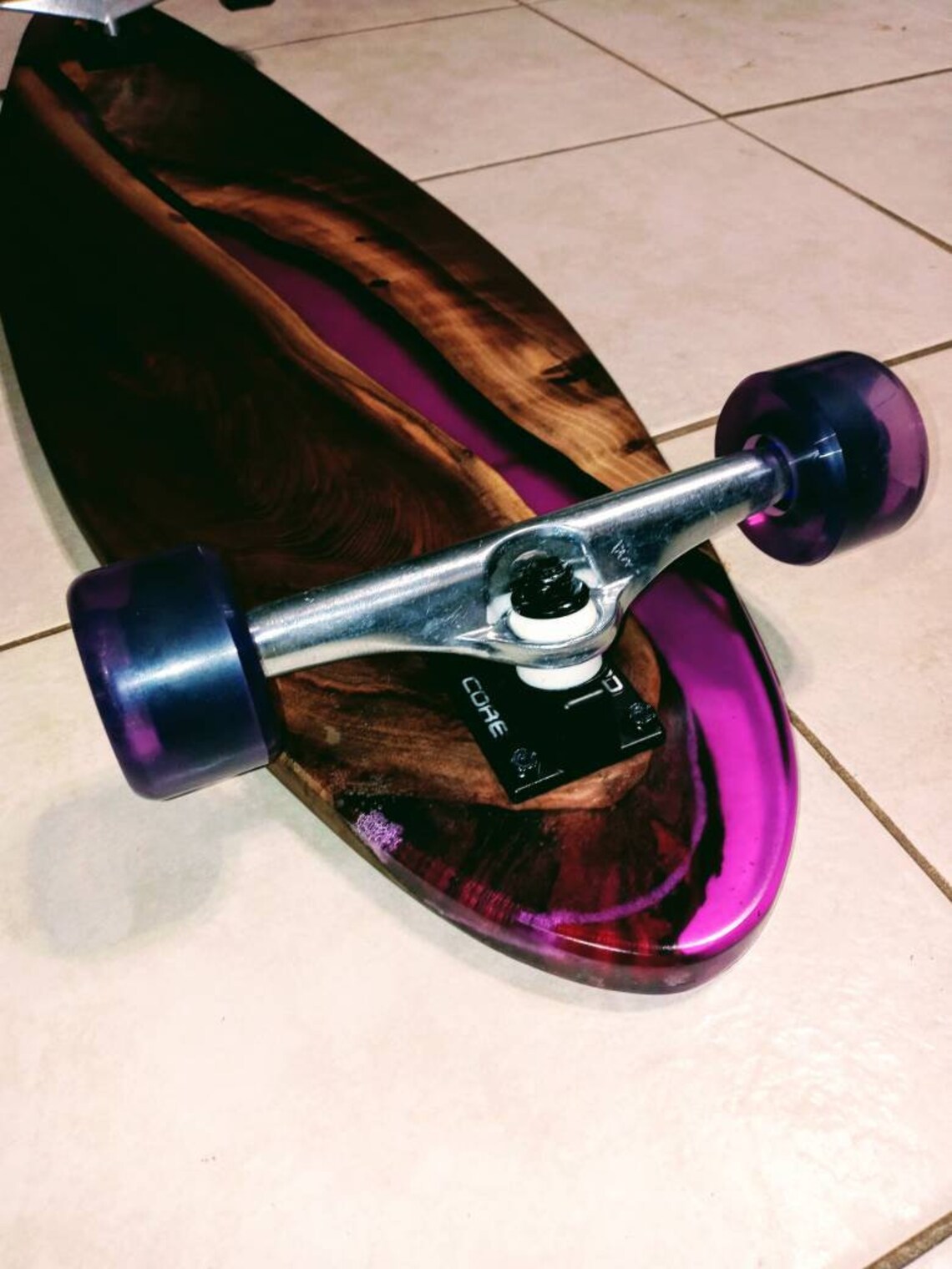 Live Edge Epoxy River Longboard/ Skateboard - Etsy