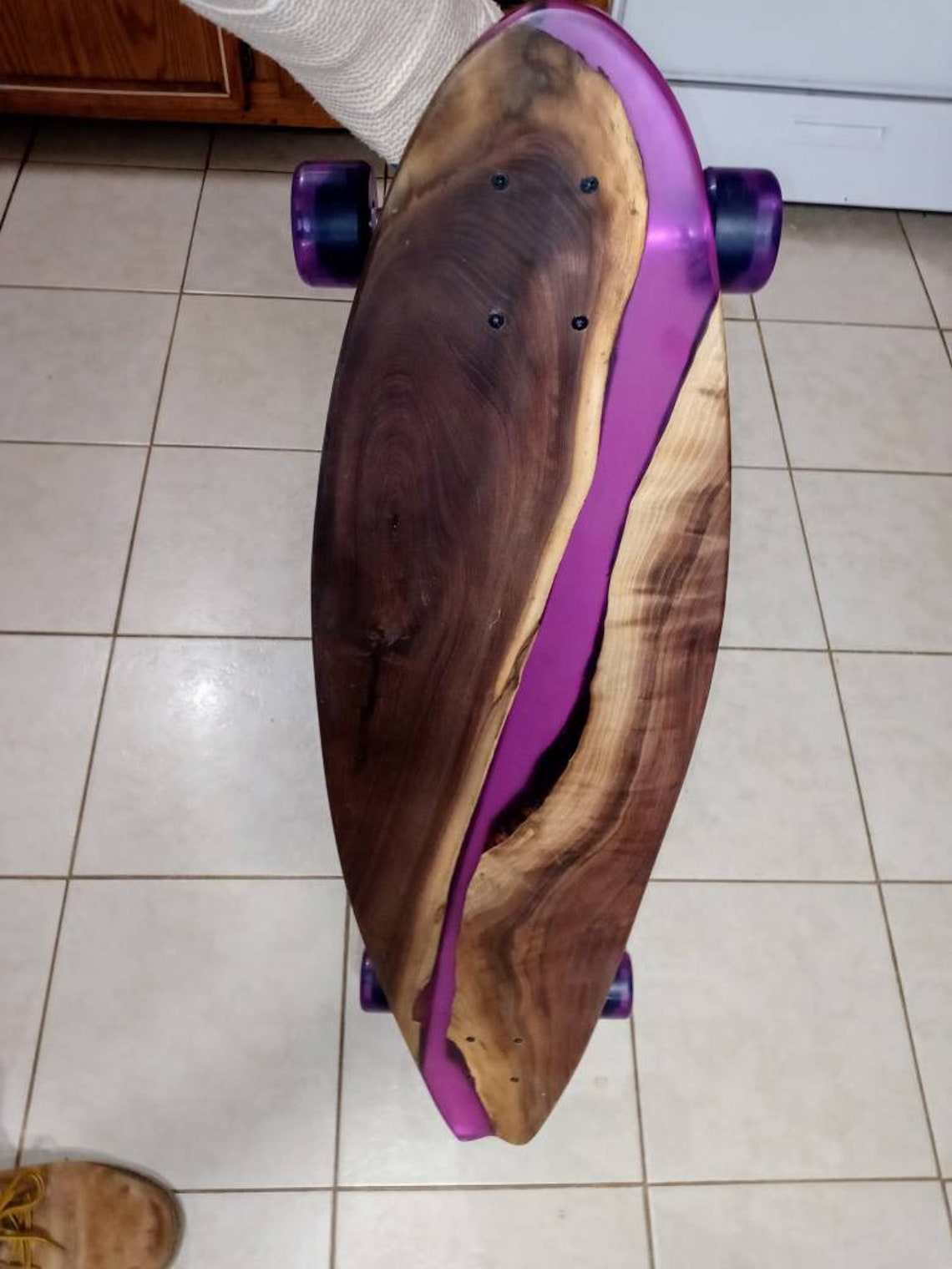 Live Edge Epoxy River Longboard/ Skateboard - Etsy
