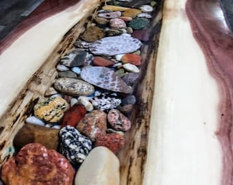 Maple River Table Stone Live Edge - Etsy