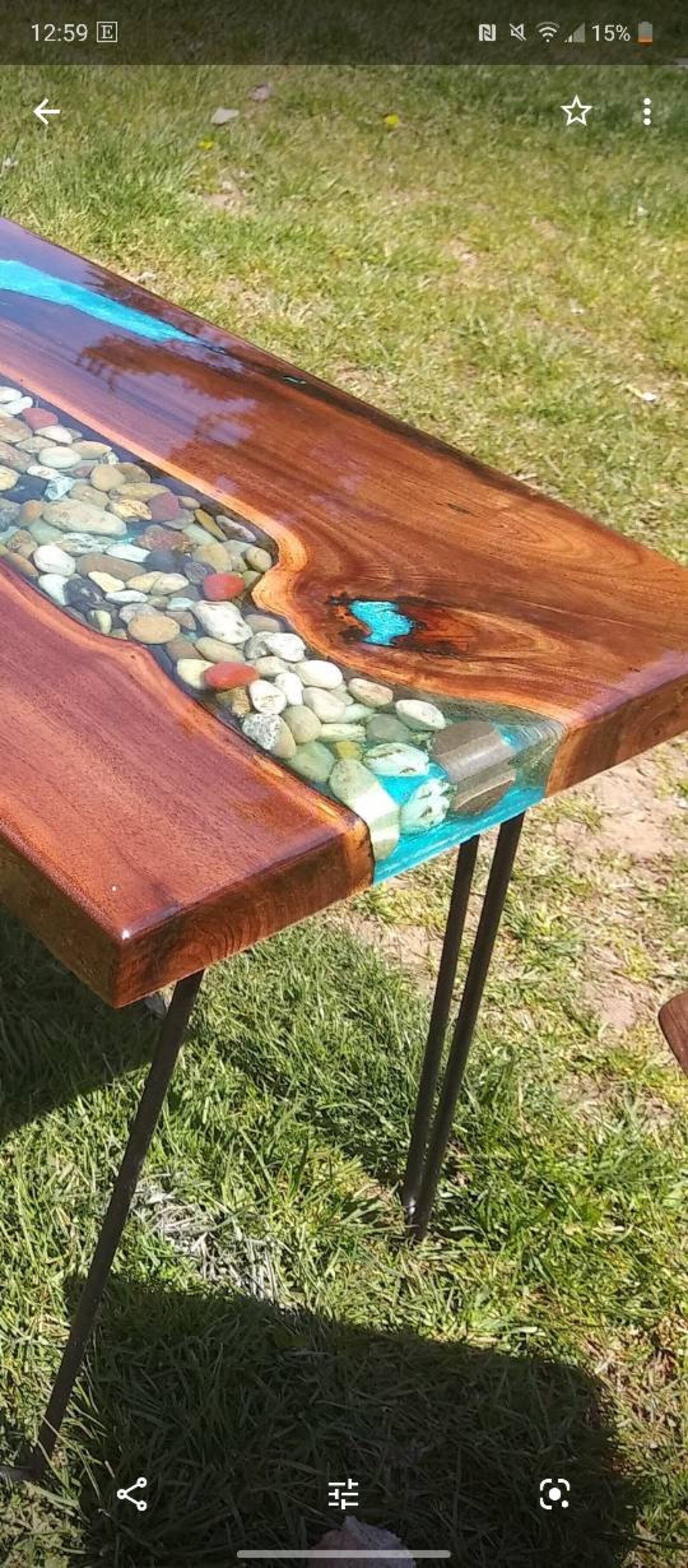 Live Edge Petoskey Stone River Table/ Custom Orders Available - Etsy