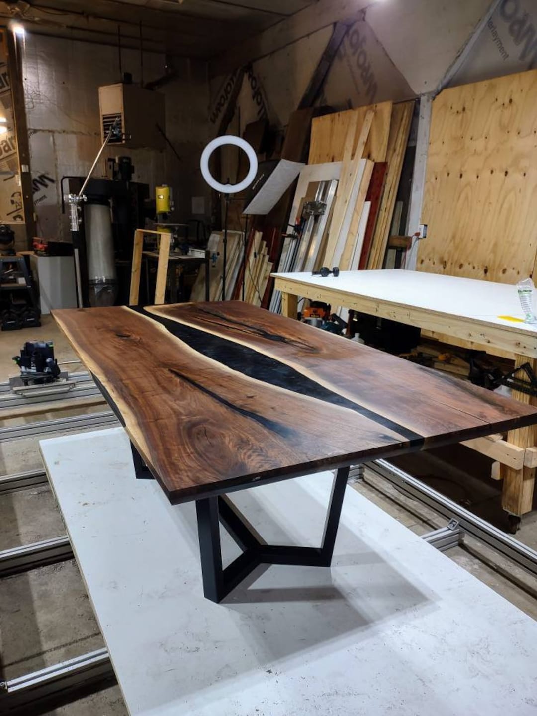 Custom Epoxy River Dining Table, River Table, Epoxy Resin River Table ...