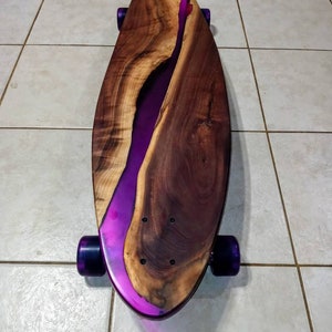 Live Edge Epoxy River Longboard/ Skateboard - Etsy