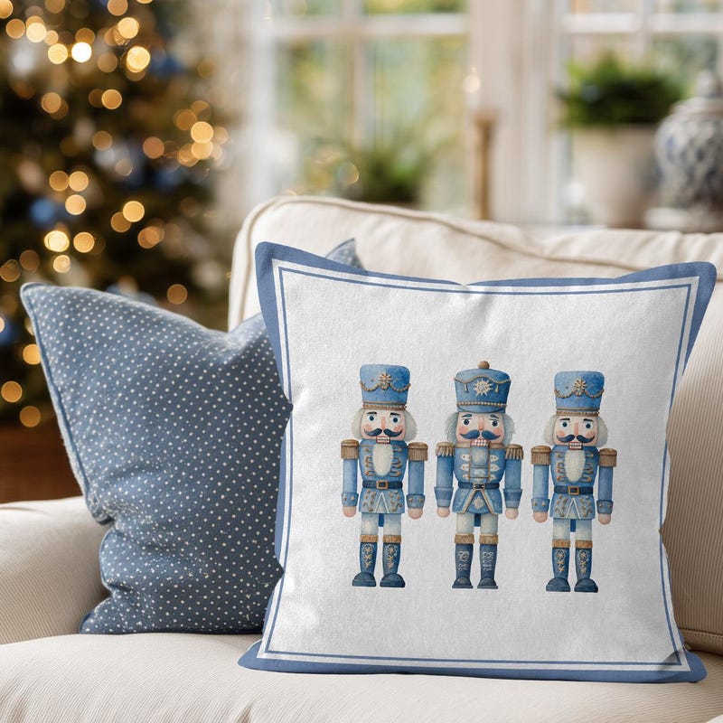 Blue Bow Pillow Covers - Etsy