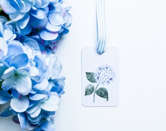 Blue Hydrangea Tag - Etsy