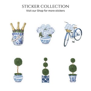 Blue Hydrangea Vinyl Decal Sticker, Kindle Stickers, Water Bottle ...