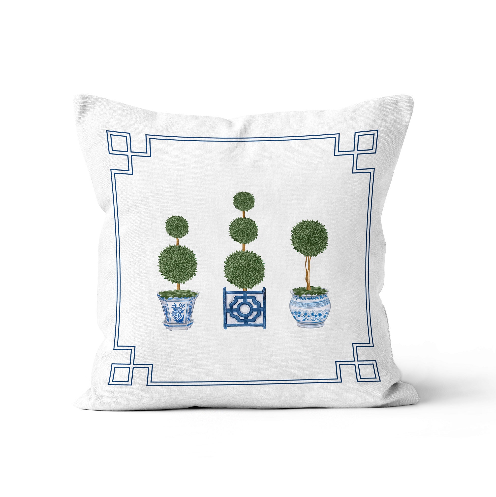 Chinoiserie Topiary Tree Scatter Cushion / Throw Pillow Cover - Etsy