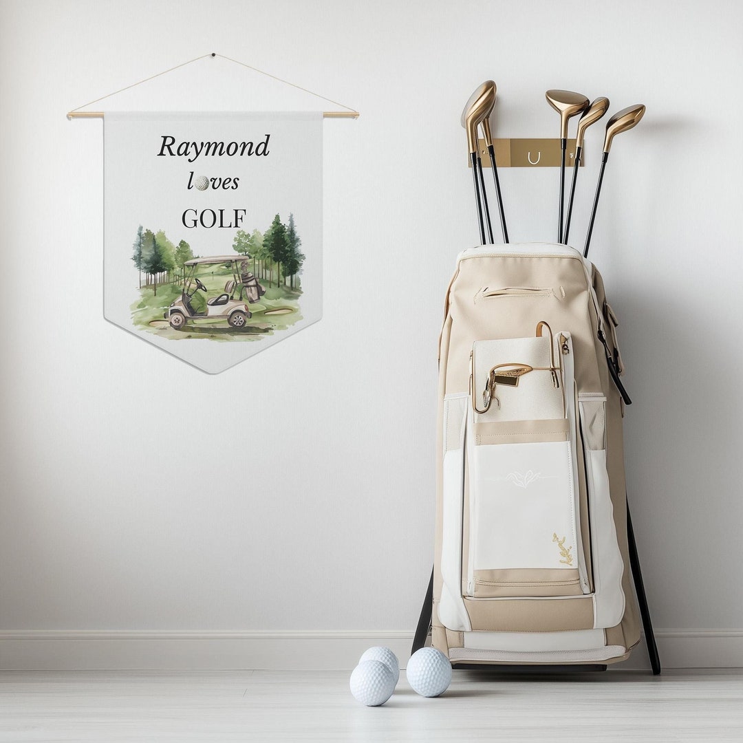 Personalized Golf Lover Banner, Custom Name Golf Buggy Sign, Golf Buggy ...