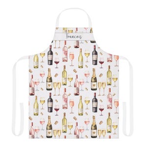 Personalized Wine Lovers Apron, Kitchen Apron Gift for Wine Lovers ...
