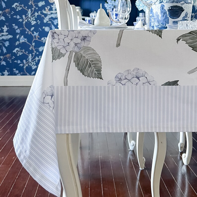 Hydrangea Bloom Designer Tablecloth - Etsy Australia