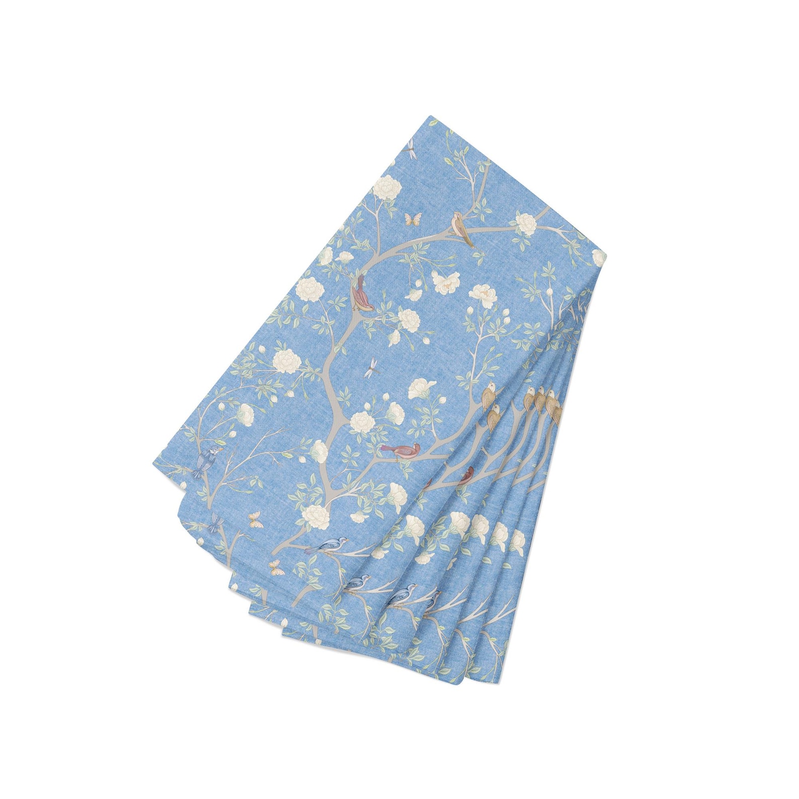 Chinoiserie Camellia Garden Blue Napkin, Floral Napkin for Entertaining ...