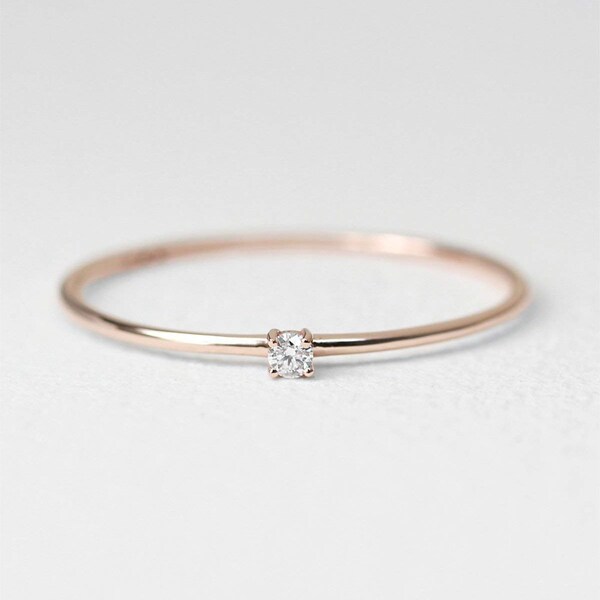 Small Diamond Ring - Etsy