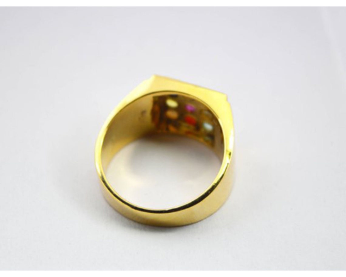 Certified Natural Navratna 9 Gems navgraha Handmade Ring in - Etsy