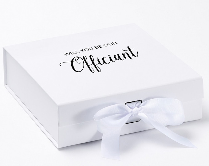 Groomsman, Best Man, Officiant Proposal Gift Box, Empty Personalised ...