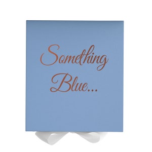 Something Blue... Personalized Light Blue Wedding Gift Box With White ...