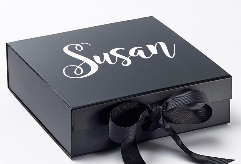Luxury Personalized Gift Box With Name on the Outside. - Etsy