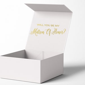 Luxury Personalized Name & Will You Be My Matron of Honor? Proposal Box ...