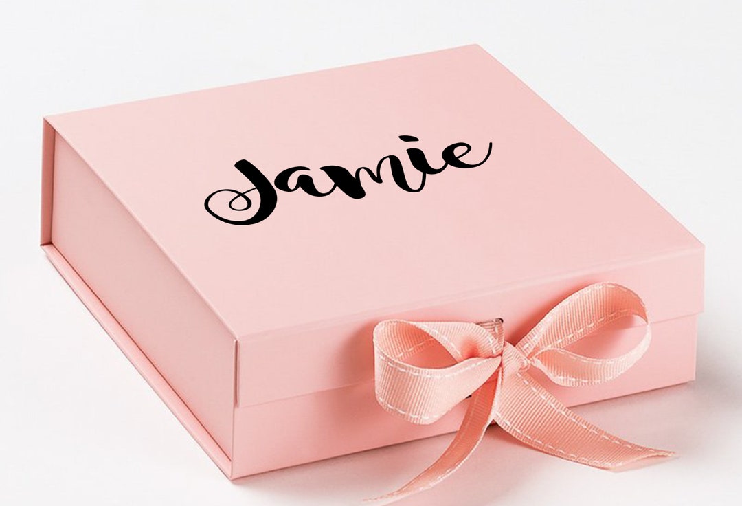 Luxury Personalized Gift Box With Name on the Outside. - Etsy