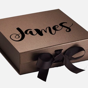 Luxury Personalized Gift Box With Name on the Outside. - Etsy
