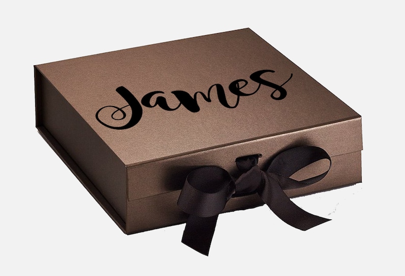 Luxury Personalized Gift Box With Name on the Outside. - Etsy