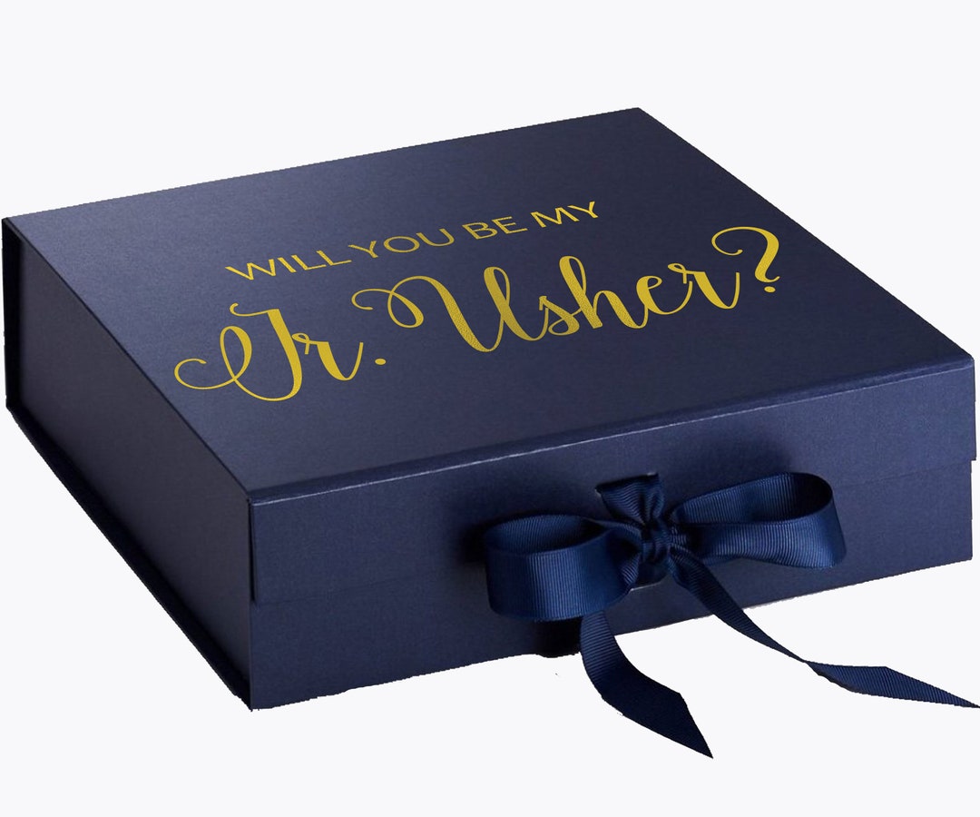 Will You Be My Jr. Usher? Luxury Proposal Box No Border - Etsy