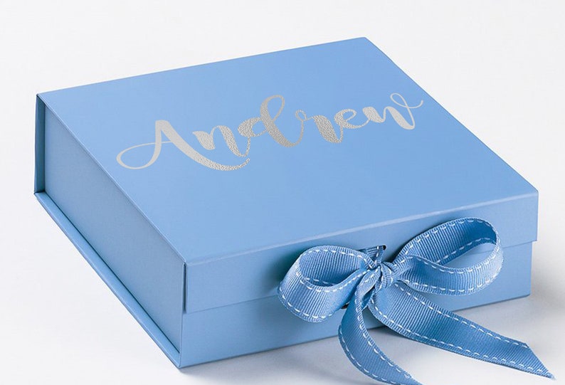 Luxury Personalized Gift Box With Name on the Outside. - Etsy