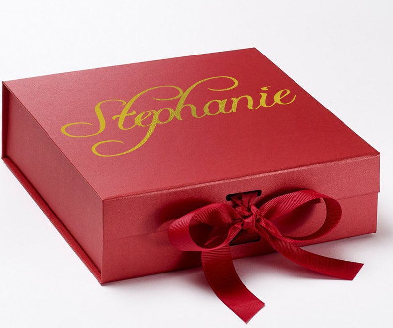 Luxury Personalized Gift Box With Name on Outside. - Etsy